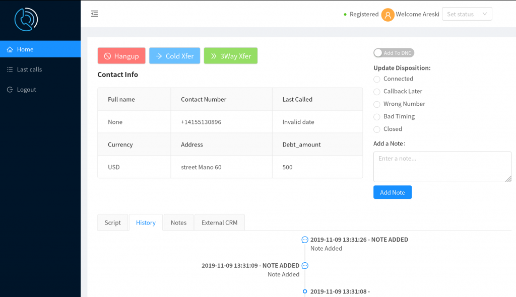 New functions for the Call-Center Agent Portal - DialerAI